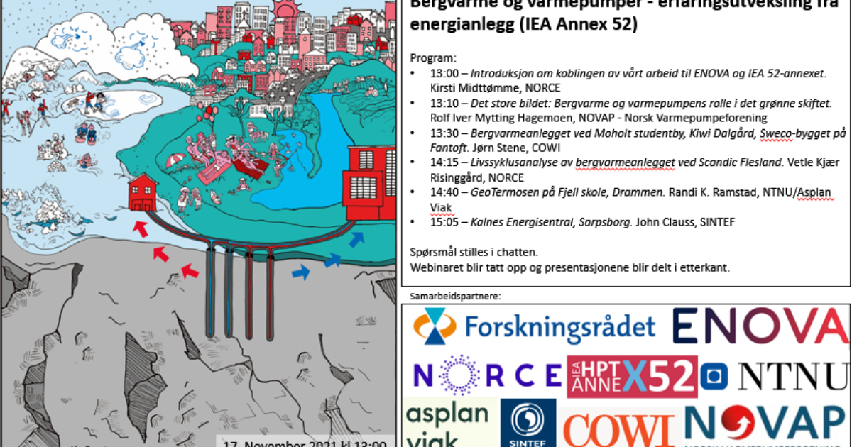 Om bergvarme og varmepumpens rolle i det grønne skiftet - Norce